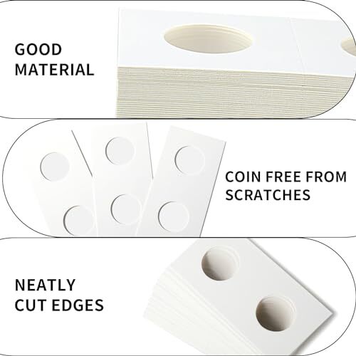 100Pcs Coin Holders Cardboard Coins Flips 2x2, Paper Coin Holders for ...