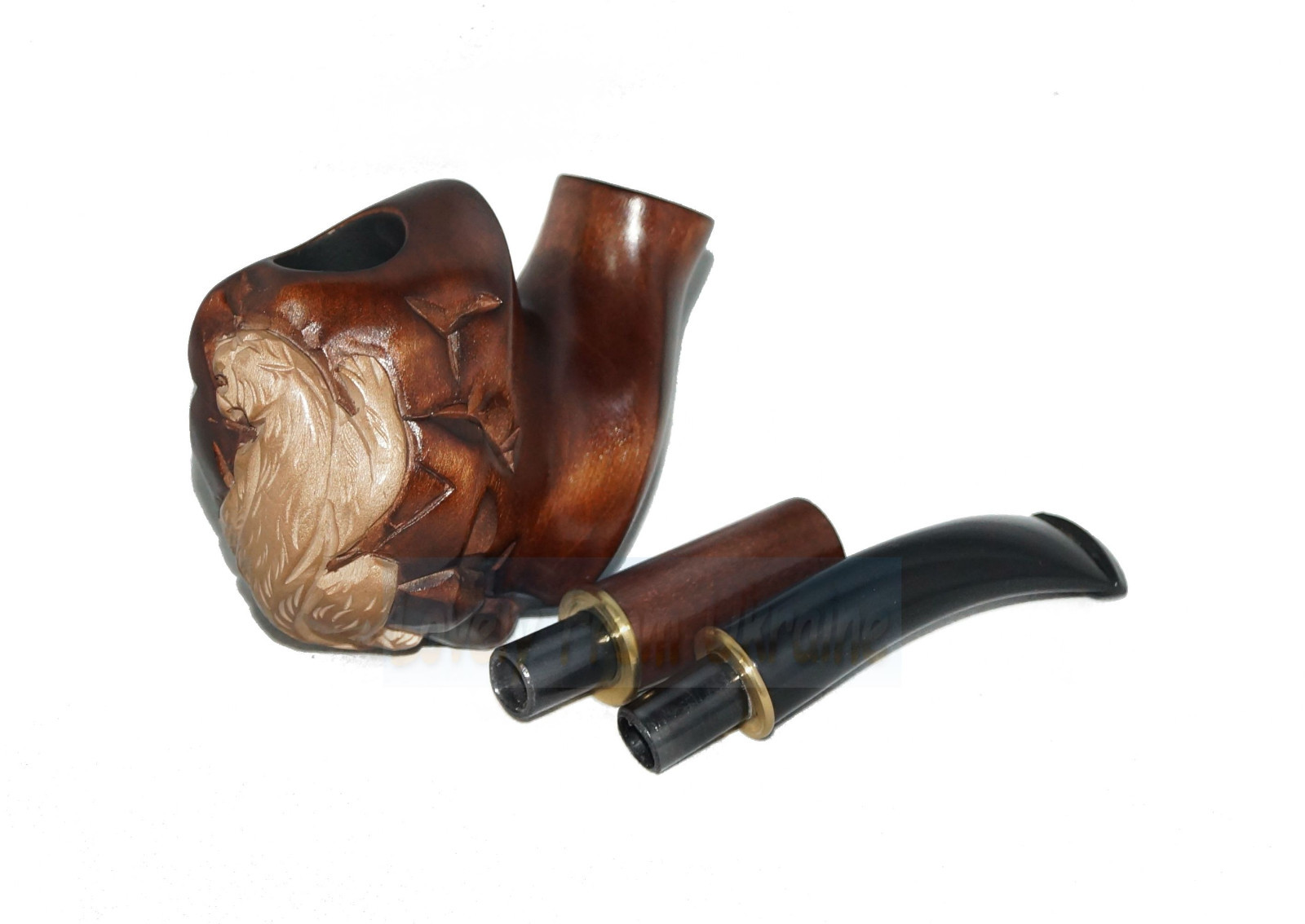 * Royal Tiger * Wooden HAND CARVED Handmade Smoking Pipe Pipes For 9 mm ...
