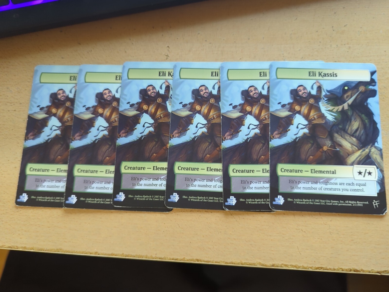 6 SCG Eli Kassis */* Elemental Token - Star City Games MTG Magic the ...