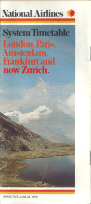 National Airlines system timetable 6/25/79 [4021] | eBay