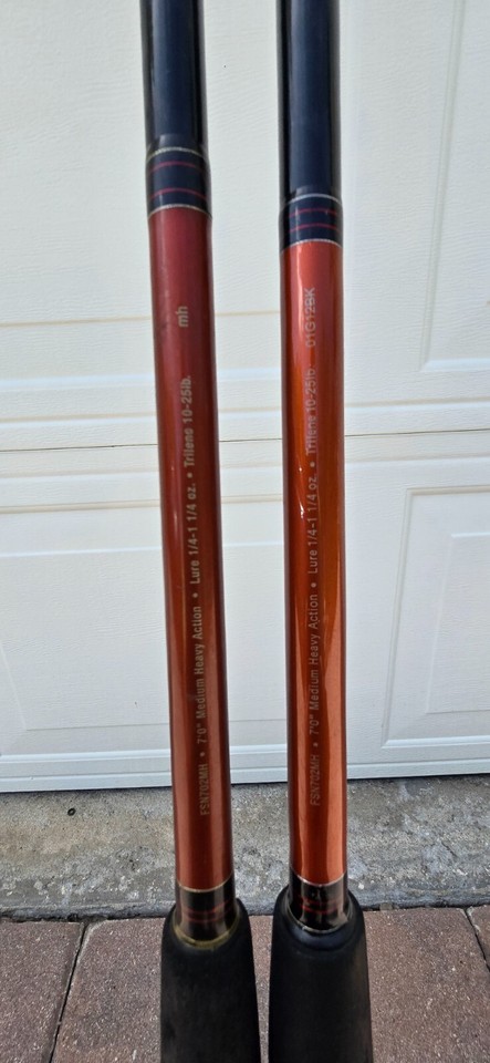LOT OF 2 BERKLEY FUSION FSN702MH 7'0" MED-HEAVY 2 PIECE SPINNING RODS ...