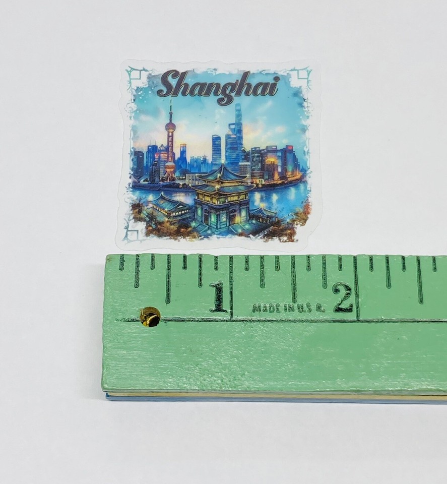 Shanghai China Transparent Sticker Travel City Art Decal Vinyl Souvenir ...