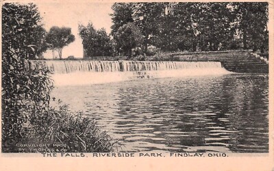 Findlay Ohio Oh Blanchard River Dam Waterfall to Clintonville Vtg ...
