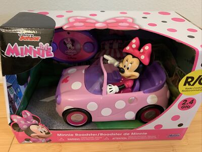 Disney Junior Minnie Mouse Roadster RC Car with Polka Dots Remote ...