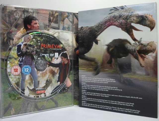 Primeval The Complete Series Three DVD 3 Disc Set 10 Episodes European ...