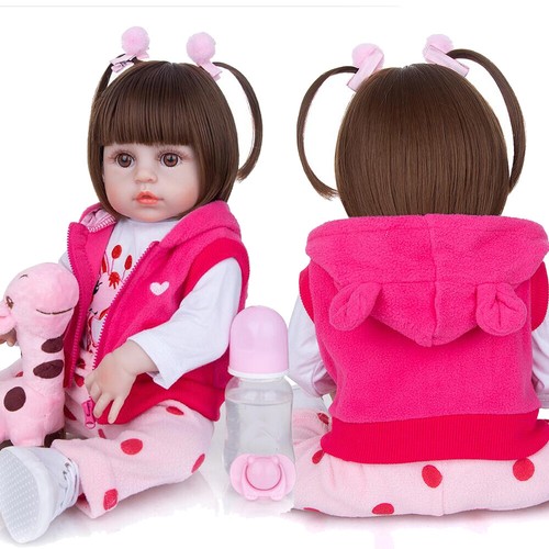 Cute Bebe Reborn Doll 19" Full Vinyl Silicone Body Realistic Newborn ...