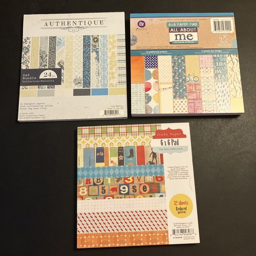 6x6 Paper Pad Bundle Mixed Lot of 3 Unused Paper Pads See Photos and ...