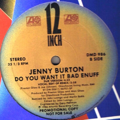 Jenny Burton - Do You Want It Bad Enuff (12", Single, Promo) (Near Mint ...