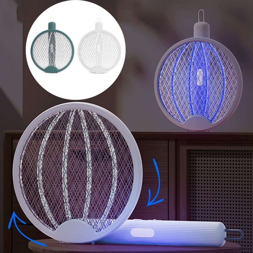 Rechargeable Electric Mosquito Swatter Zapper Racket Bug Insect Killer ...