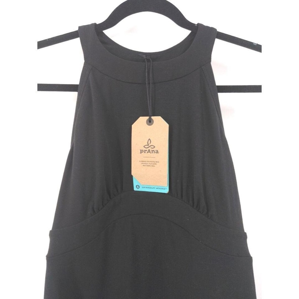 Prana Calexico Dress S Black Athletic Athleisure Casual Shelf Bra ...