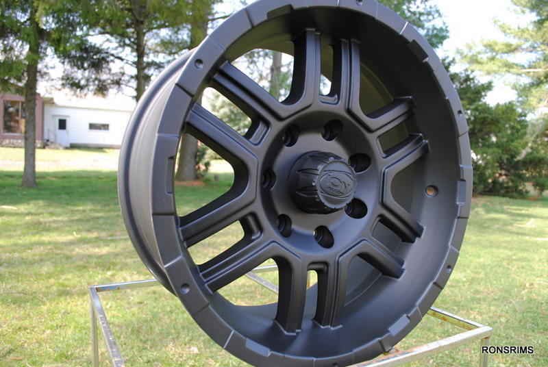 1) 179 ION 17X8" MATTE BLACK 7 LUG (7 ON 150 MM ) FORD F150/250 WHEELS ...