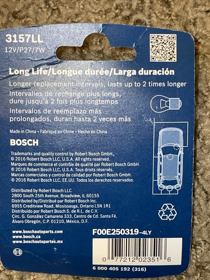 Bosch Brake Light Bulb 3157LL 2pcs Multiple Car Manufacturers | eBay