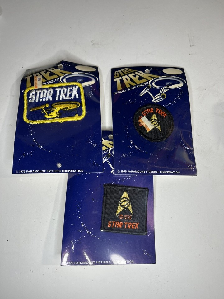 Vintage 1975 Star Trek Patches Brand New Sealed Lot Of 3 | eBay