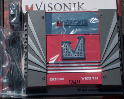 VISONIK V2318 500 WATT 2 CH AMPLIFIER NEW OLD STOCK MSRP $275.00 ...