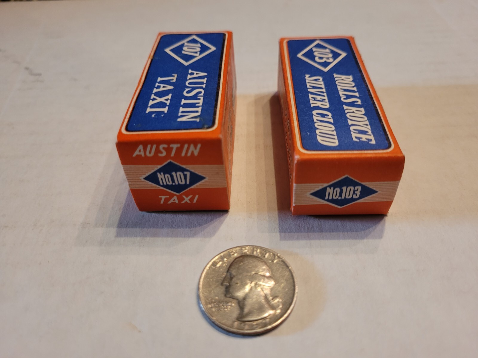 2 VINTAGE BOXED 1960's PLASTIC TOY CARS, ROLLS ROYCE AND AUSTIN CAB | eBay