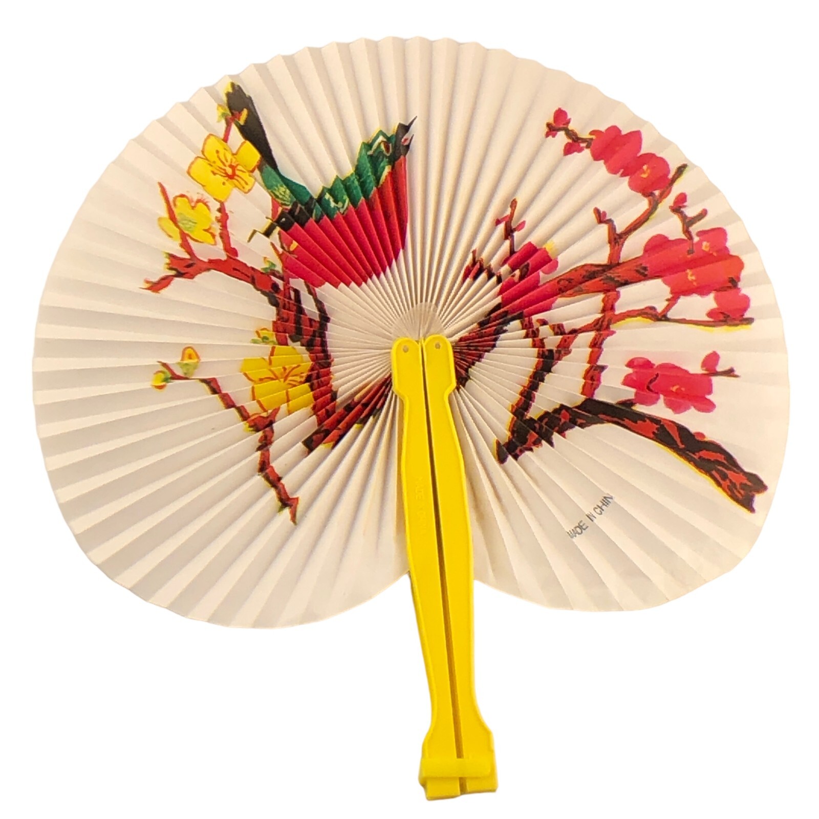 2 Vintage Asian Oriental Folding Paper Hand Fans, Wit… - Gem