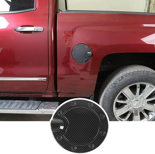 Carbon Fiber Fuel Tank Gas Cap Cover Trim For Chevy Silverado GMC ...