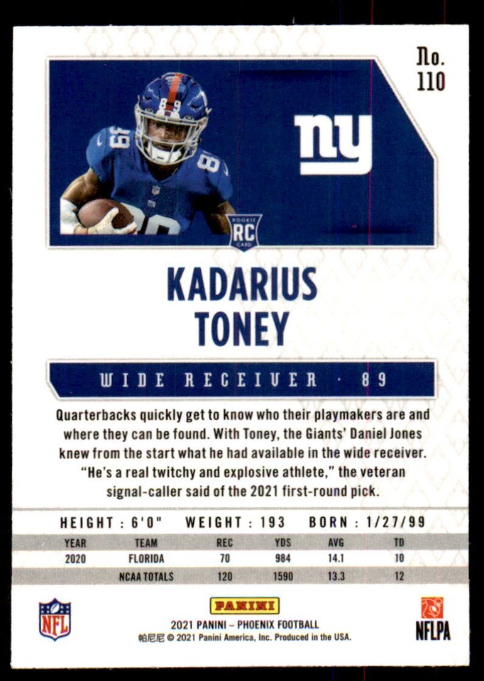 2021 Panini Phoenix #110 Kadarius Toney Celestial | eBay