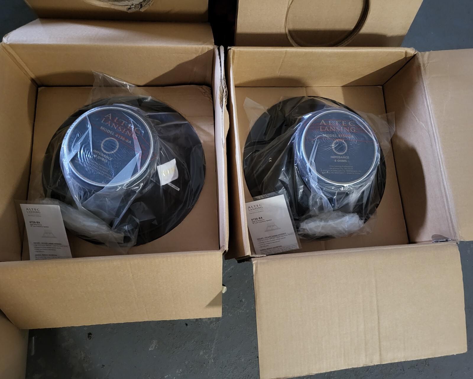 NEW OLD STOCK ALTEC LANSING 4156-8A 15" SPEAKERS | eBay