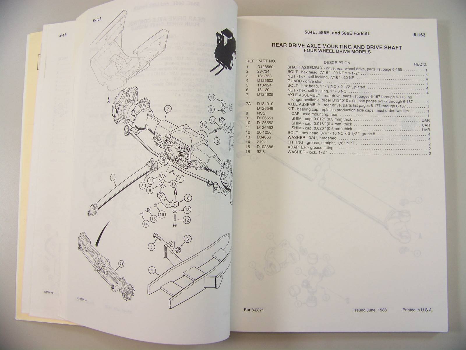Case 584E 585E 586E Forklifts Fork Lift Parts Manual Catalog Exploded ...
