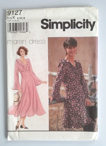 VINTAGE 1994, SIMPLICITY #9127 MISS SIZES 8-10-12 DRESS PATTERN | eBay