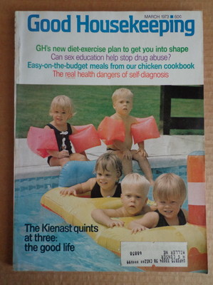 GOOD HOUSEKEEPING magazine March 1973 KIENAST QUINTS-Fisher Price-MARK ...