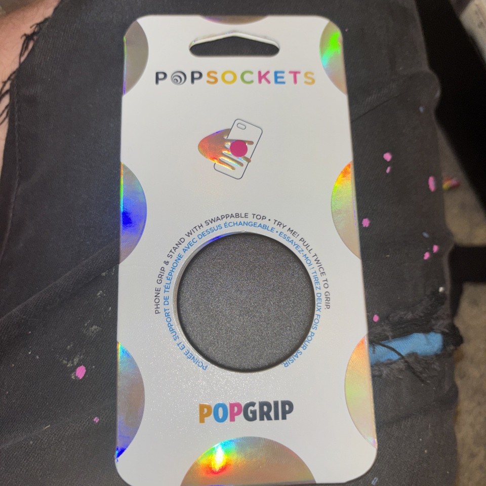 PopSockets Phone Grip Stand Black POPGRIP Popsocket | eBay