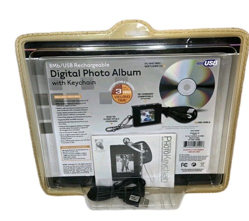 Digital Photo Album With Keychain 8MB/USB Rechargeable 60 Color Images ...
