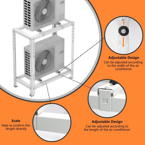 Double Levels Mini Split Stand, Ground Stand for Mini Split 9,000 ...
