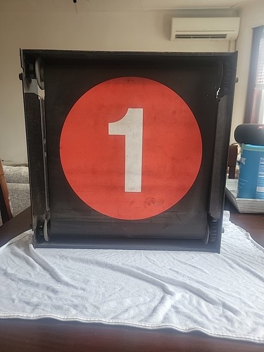 VINTAGE NYC MTA R36 rollsign Box Redbird IRT MANHATTAN | eBay