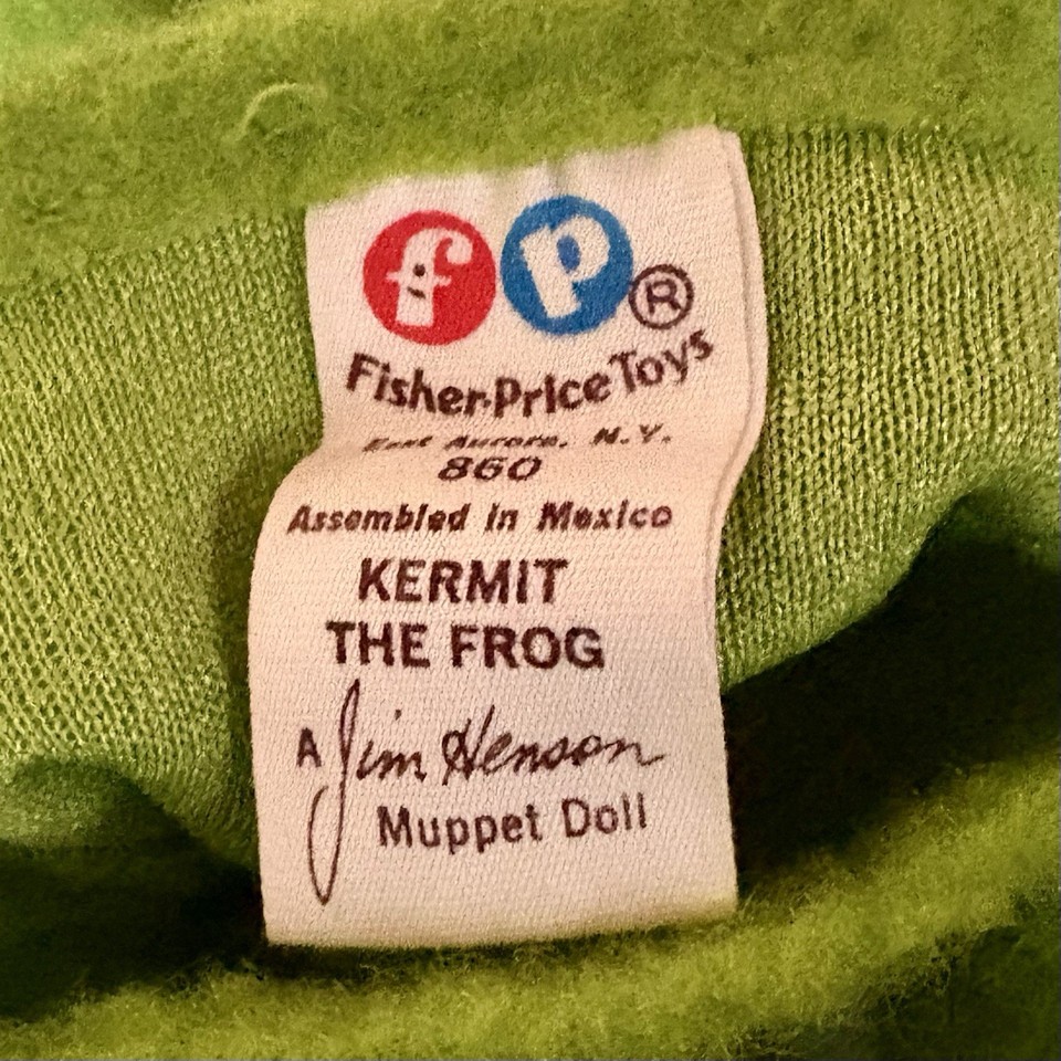Vintage Kermit The Frog Hand Puppet Jim Henson Fisher Price #860 | eBay