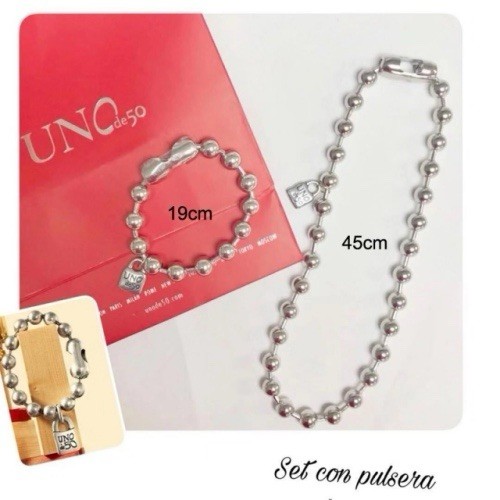 Uno de 50 Silver Necklace and Bracelet Set | eBay