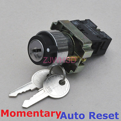 ON/OFF 2 (two) Position Selector Momentary Key Lock Rotary Switch ...