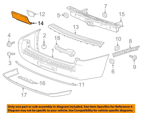 GM OEM 15-20 Escalade ESV Rear Bumper Bumper Components-Access Cover ...
