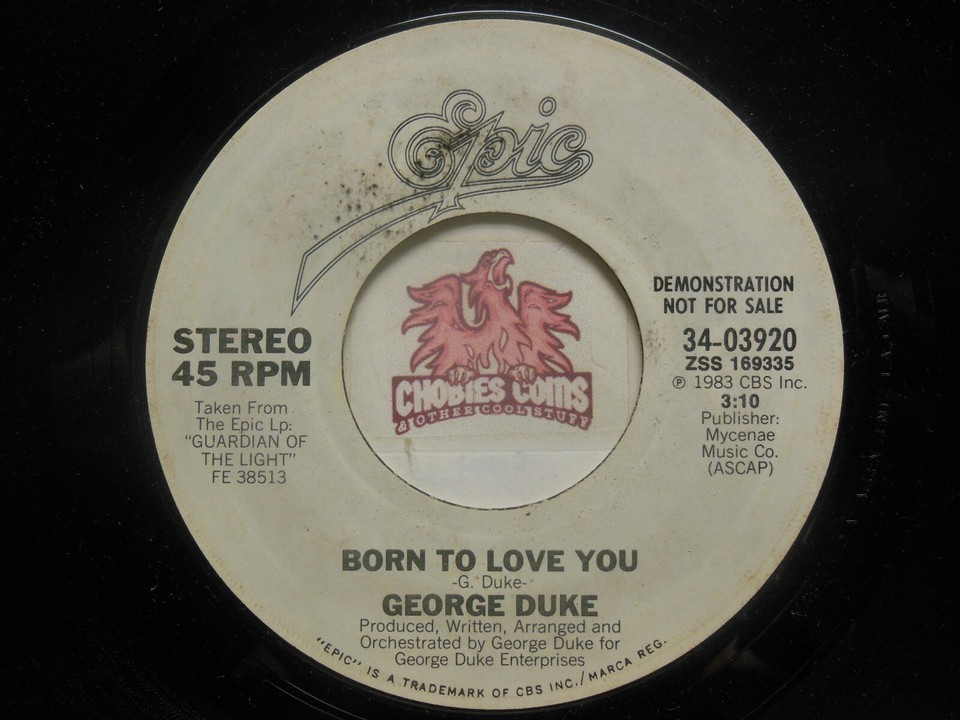 Promo! George Duke – Born To Love You / Same, 45 RPM VG+ (13J) | eBay