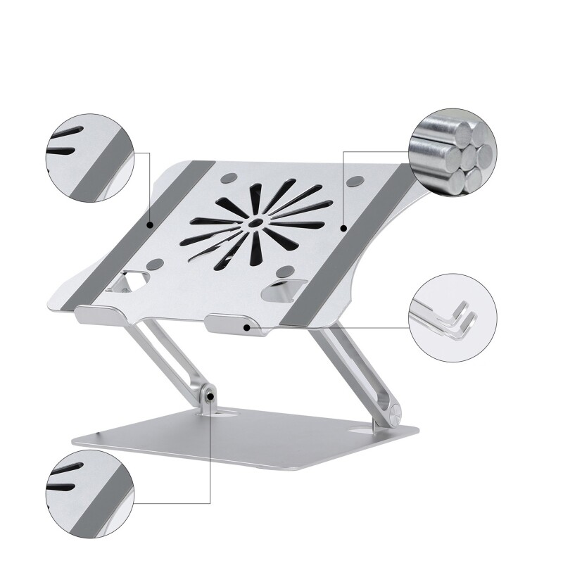 Adjustable Height Laptop Stand Cooling PC Holder for Sun Flower Fan Non ...