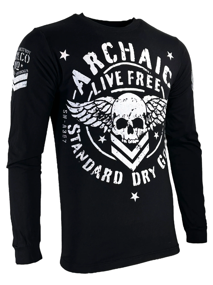 Archaic By Affliction Men's Long Sleeve T-shirt Strong Crest S-4XL | eBay