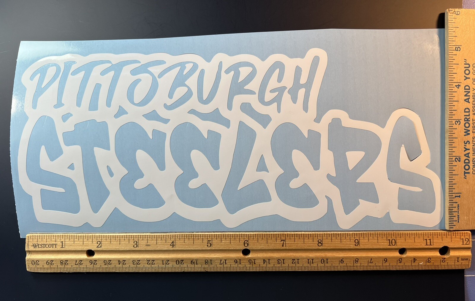 Pittsburgh Steelers White Vinyl Car Decal Sticker | eBay