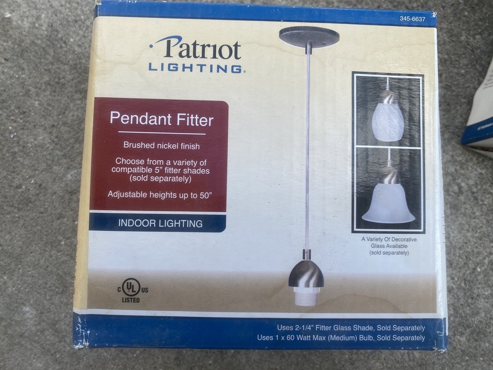Lot Of 4 Patriot Lighting LED Pendant Light Fitters - Brushed Nickel ...