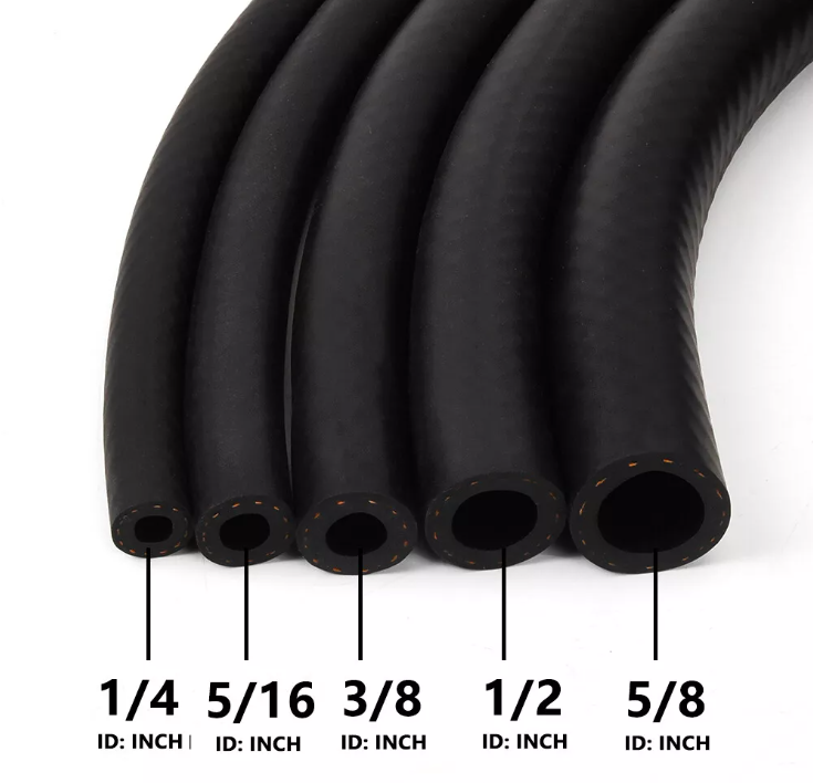 Fuel Line Hose Nitrile Rubber NBR Push on Hose 1/4" 5/16" 3/8" 1/2" 5/8 ...