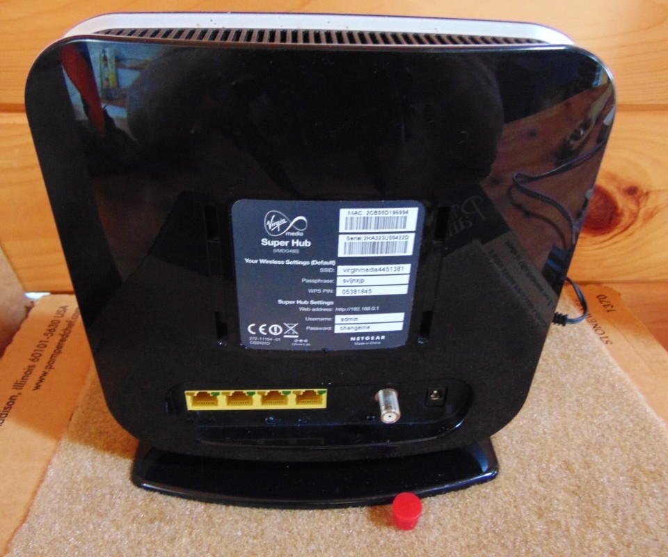 Netgear Virgin Media Super Hub Cable Wireless Router - Cleaned Tested ...