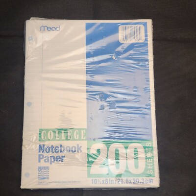 Vintage Mead College Ruled Notebook Paper 200 Sheets 10.5x8 White Loose ...