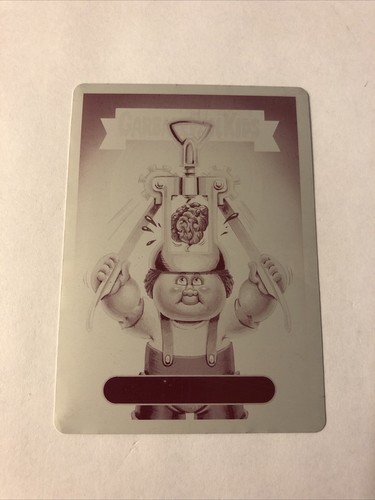 2015 Topps Garbage Pail Kids GPK Series 1 print plate Corkscrew Lou 18a ...