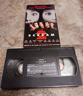 1999 Vintage Scream 2 Horror Movie VHS Tape EUC Wes Craven Courtney Cox ...