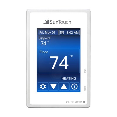 SunTouch 120/240V Programmable Touchscreen SunStat Command Thermostat ...