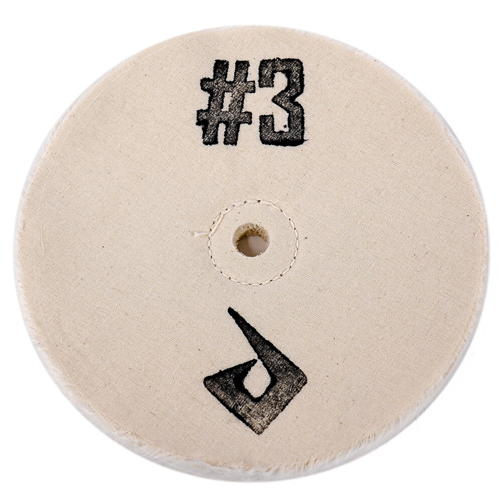 8" Metal Polishing Wheel | #3 Loose Bench Grinder Buffing Polish Cotton ...