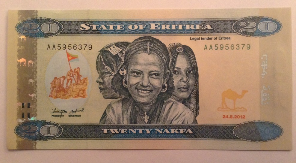 Eritrea Banknote. 20 Nakfa. Uncirculated. | eBay