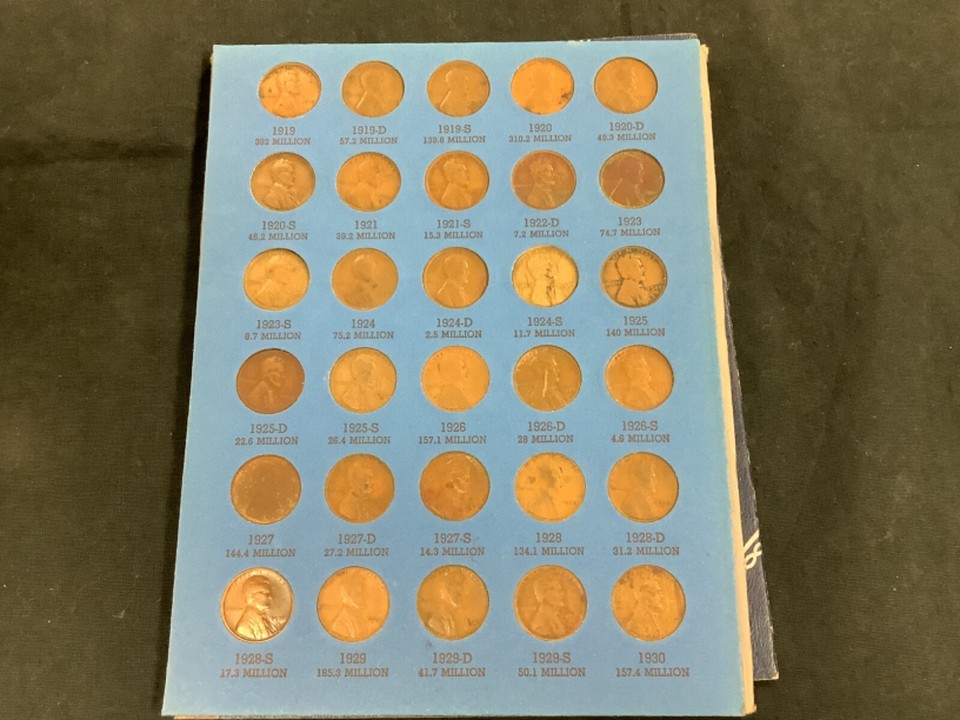 Nearly Complete Lincoln Wheat Cent Set 1909-1958! (Just missing the ...