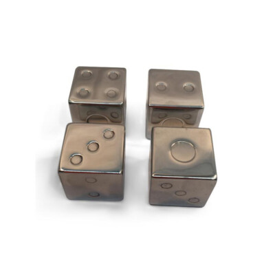 4pc Men's Republic Cooling Dice Novelty Reusable Ice Cubes Stainless ...