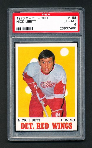 1970 OPC HOCKEY 158 NICK LIBETT PSA 6 EX-MINT RED WINGS | eBay
